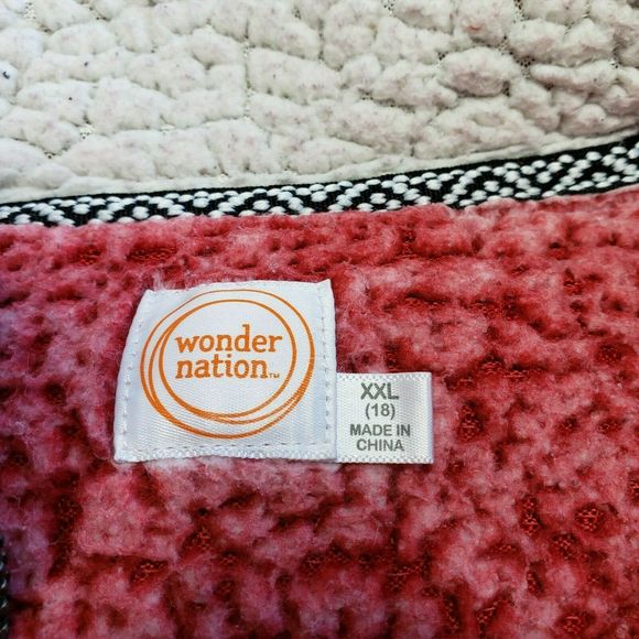 wonder nation | Jackets & Coats | Wonder Nation Red Sherpa Sweatshirt ...
